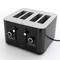 China 4 Slice Stainless Steel Toaster 1750W Auto Power Cut Off Custom Logo for sale