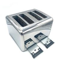 China Commercial Stainless Steel Toaster 4 Slice Square Bread Machine for sale