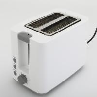 China Home Appliances 1000w 2 Slice Bread Toasters Plastic Housing White for sale