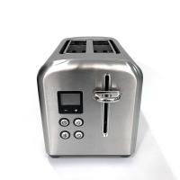 China Led Display 900W Digital Bread Toaster 2 Slice Extra Wide Slot Compact for sale