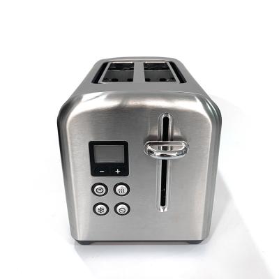 China Led Display 900W Digital Bread Toaster 2 Slice Extra Wide Slot Compact for sale