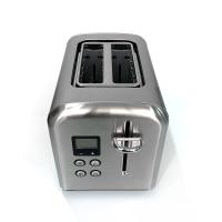 China Led Display 900W Digital Bread Toaster 2 Slice Extra Wide Slot Compact for sale