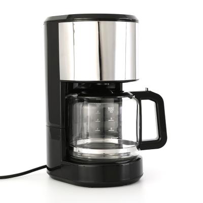 China Electric Drip Coffee Maker 10 Cup 1000W Plastic Body with Stainless Steel Decoration for sale