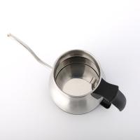 China Brushed Stainless Steel 0.7L Gooseneck Kettle 900W BPA Free Electric Coffee Kettle for sale