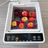 China Industrial Fruit Vegetable Washing Machine 500W 120V TFT Touch Bubble Cleaner for Pesticide Residue for sale