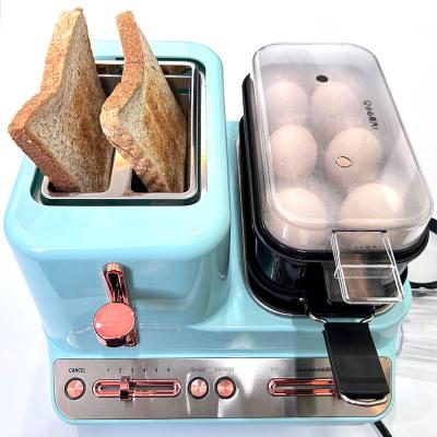 China Multifunctional Breakfast Maker 220V 800W Toaster Oven Frying Pan Egg Boiler for sale