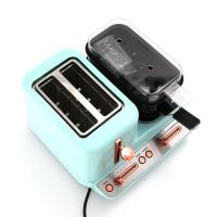 China 120V 900W 3-in-1 Breakfast Maker with Toaster Frying Pan and Boiler for sale