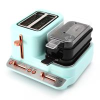 China 3-in-1 Breakfast Maker Toaster Frying Pan Boiler 900W 120V Stainless Steel for sale