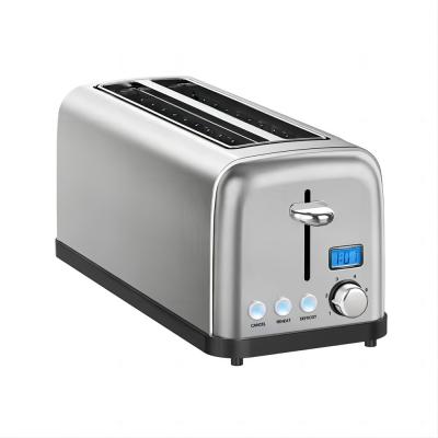 China Stainless Steel 2 Slice Toaster 900W 120V Pop Up Sandwich Toaster with Defrost Function for sale