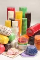 China 38*21mm  Greaseproof Cupcake Liners ( European Raw Paper ) With Heat Tolerance Up To 220°C for sale