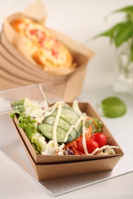 China 160 X 40 X 35mm Kraft Paper Box No Film Coated Brown Kraft Food Boxes for sale