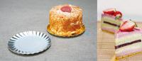 China 80mm Round Cake Slice Board Gold Aluminium Coated Water Resistant for sale