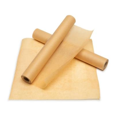 China White Brown 30cmx3m Greaseproof Paper Sheets For Baking 40gsm Silicone Coating for sale