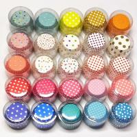 China 65 X 30mm Bake Bright Greaseproof Cupcake Liners PET Coating Round Shape for sale
