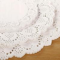 China 356mm 14 Inch 356mm Round Paper Doilies White Greaseproof Waterproof for sale