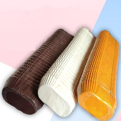 China 78 X 31mm Round Petite Loaf Pan Liners PET Coated Greaseproof Paper Non Stick for sale