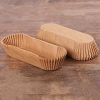 China 43 X 27mm Round Cake Petite Loaf Liners PET Coated Greaseproof Paper Food Safe for sale