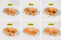 China 110 X 85 X 35mm Kraft Paper Box Film Coated Salad Display for sale