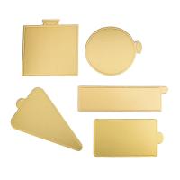 China 90 X 40 X 20mm Rectangle Cake Slice Board Gold Aluminium Coated for sale