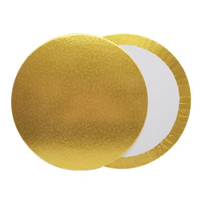 China Gold 380mm Round Cake Display Board Gold Aluminium Coated Oil Resistant for sale