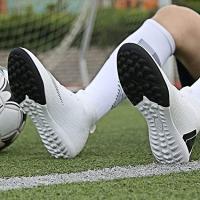 China 35-45 Rubber Turf Indoor Soccer Shoes High Top Ankle Boots TF Ag for sale