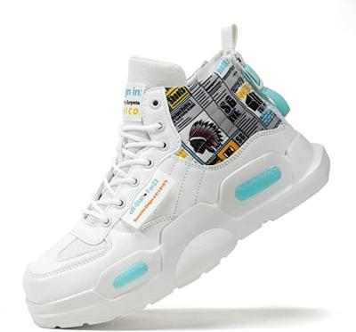 China PU Fly Weaving Fabric High Upper Breathable Basketball Shoes 260mm 290mm for sale