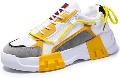China Maugely Canvas Leather Trendy Lace Up Casual Running Sneakers EU35-45 for sale