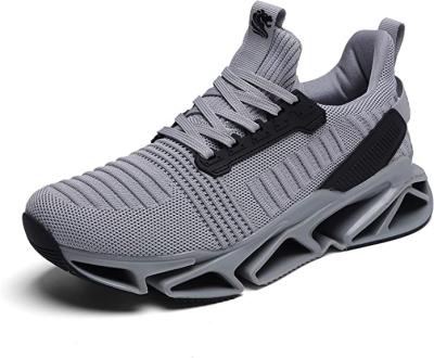 China Mesh Upper Canvas Leather Grey Brand Sneaker Shoes Jogging Shoes VA077 for sale