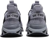 China Mesh Upper Canvas Leather Grey Brand Sneaker Shoes Jogging Shoes VA077 for sale