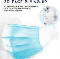 China Blue Disposable 3ply Disposable Face Mask Non Woven 14 Grams for sale