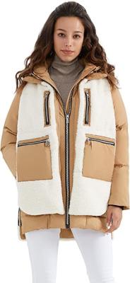China Thickened Puffer Down Women'S Sherpa Fuzzy Fleece Jacket With 4 Pockets for sale