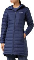 China Navy Blue Columbia Lake 22 Down Long Hooded Jacket Autumn Winter for sale