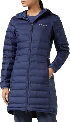 China Navy Blue Columbia Lake 22 Down Long Hooded Jacket Autumn Winter for sale