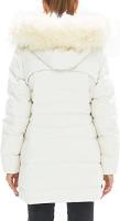 China Polyester Modacrylic Womens Long Puffer Coat With Detachable Fur Collar for sale