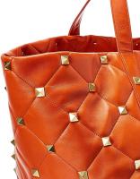China Valentino Maxi Roman Stud Leather Shoulder Luxury Brand Handbags Leather Lining for sale