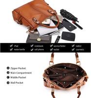 China Kattee Real Leather Handbags Satchel Tote Shoulder Bag 1.0 Count for sale