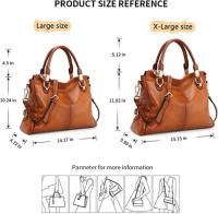 China Kattee Real Leather Handbags Satchel Tote Shoulder Bag 1.0 Count for sale