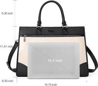 China Beige Black Cluci Briefcase Large Capacity Shoulder Bag 15.6