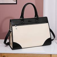 China Beige Black Cluci Briefcase Large Capacity Shoulder Bag 15.6
