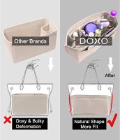 China Portable DOXO Wallet Storage Felt Shopper Bag With YKK Zippers for sale