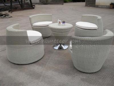 China High Durability Rattan Sofa Suitable for Large Spaces with Wooden Legs for sale