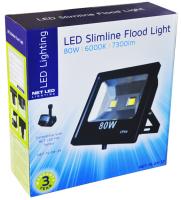 China 80W SlimLine Flood Light Epistar COB Waterproof LED Flood Lights Waterproof  White 6000K for sale