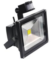 China 10w 20w 30w PIR High Power Led Flood Lights Waterproof Black Or Grey Casing for sale