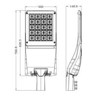 China CE EMC LVD RoHS CB ENEC listed Tempered Glass LED Street Light 100W 140lm/w IP66 5 Years Warranty for sale