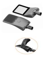 China CE EMC LVD RoHS CB ENEC listed Tempered Glass LED Street Light 100W 140lm/w IP66 5 Years Warranty for sale