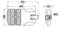 China IP65 waterproof commercial LED Street Lighting , led roadway lighting 7200 lumens for sale