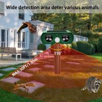 China Motion Sensor and Flashing Lights Solar Animal Repeller for Outdoor Protection in Yard for sale