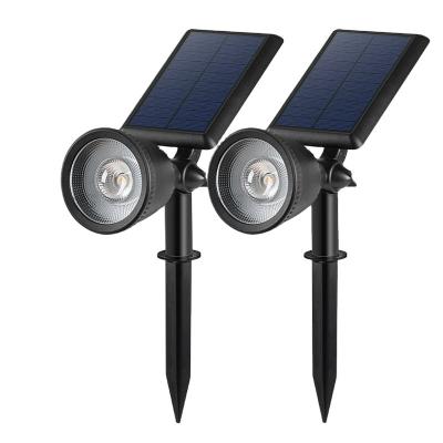 China Waterproof Led Lawn Spike Solar Spot Light For Garden Wireless Outdoor Yard Landscape for sale