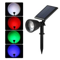 China Waterproof Led Lawn Spike Solar Spot Light For Garden Wireless Outdoor Yard Landscape for sale