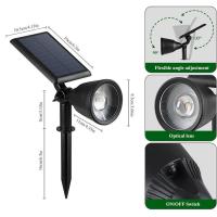 China Waterproof Led Lawn Spike Solar Spot Light For Garden Wireless Outdoor Yard Landscape for sale